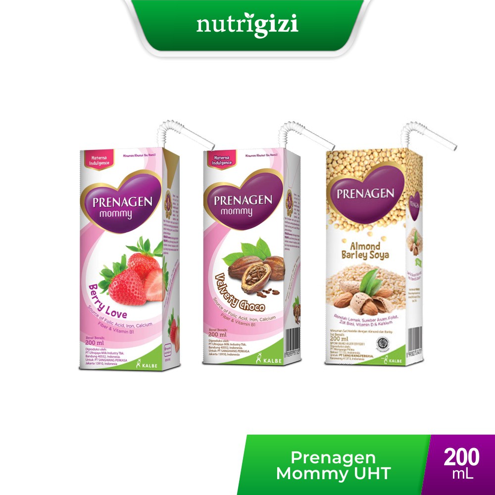 Jual Nutrigizi | Prenagen Mommy UHT Susu Ibu Hamil Menyusui Almond Soya, Berry Love, Velvety ...