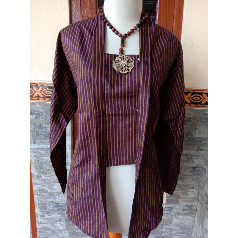 Jual Kutu baru/Baju lurik/Kebaya baju lurik/adat jawa/tradisi | Shopee Indonesia