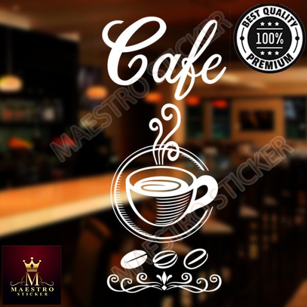 Jual Sticker Custom Cafe Classic Stiker Kaca Cafe Rumah Wall Dinding ...