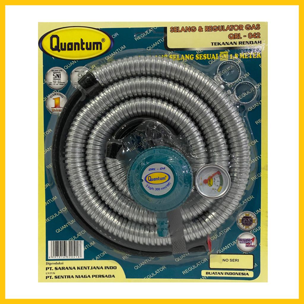 Jual Paket selang Regulator Gas Quantum Tipe QRL-042 Meter/ Regulator ...