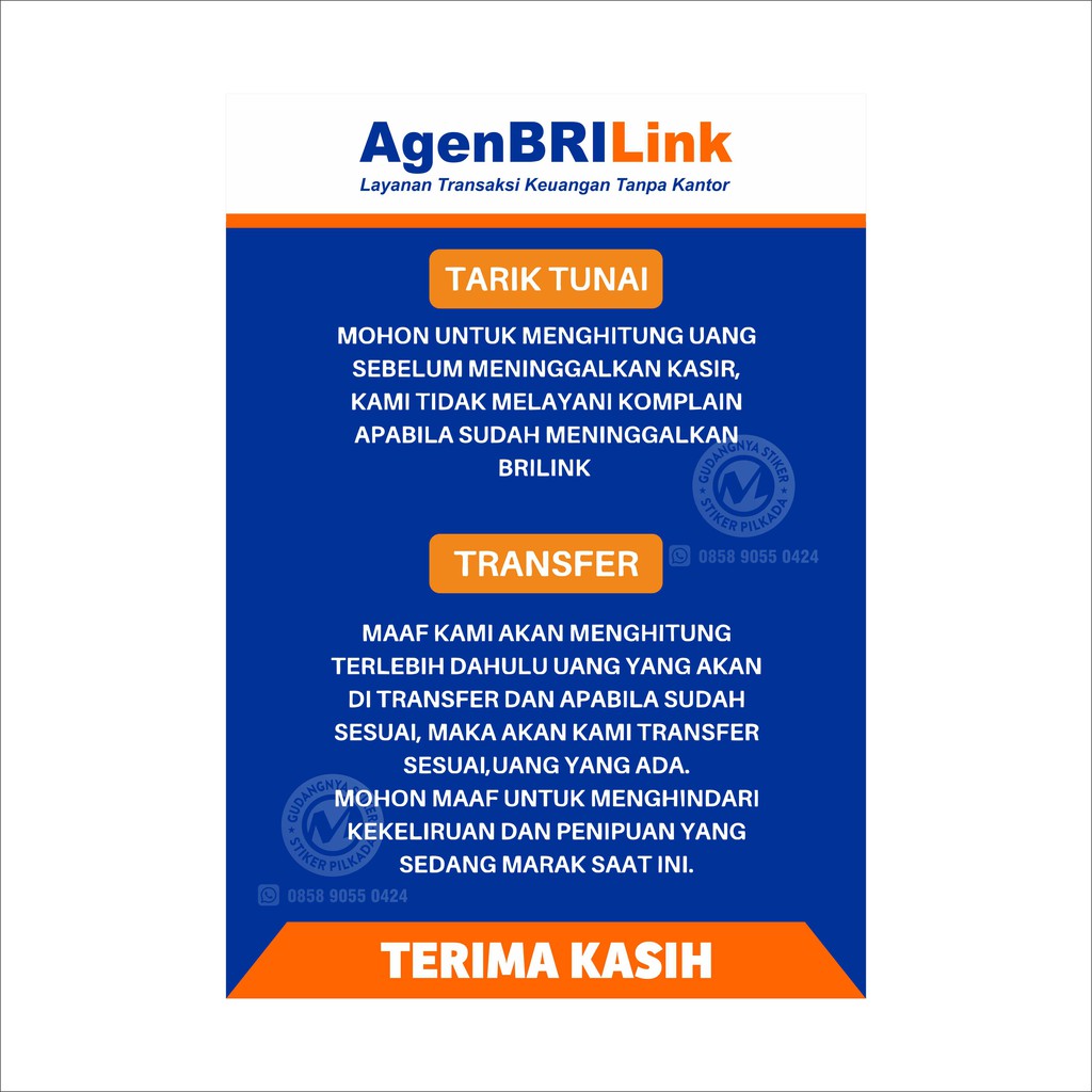 Jual STIKER VINYL BRILINK PENGUMUMAN | Shopee Indonesia