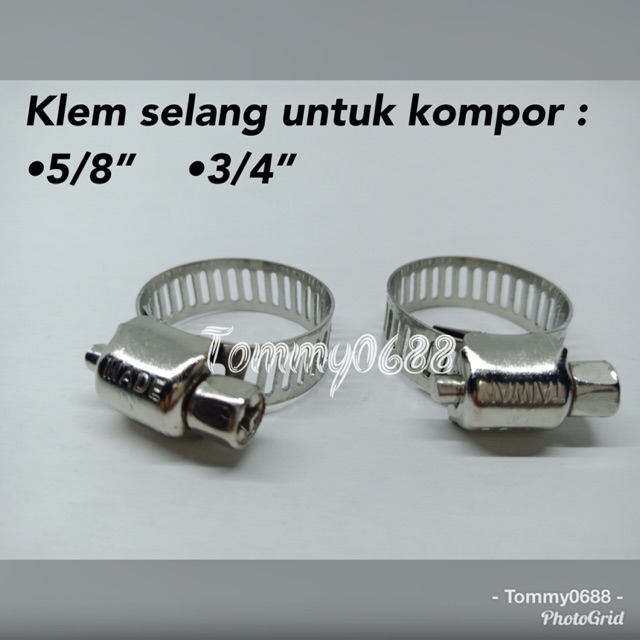 Jual Klem Selang Stainless Hose Clamp Selang Kompor Gas Selang Air Klem