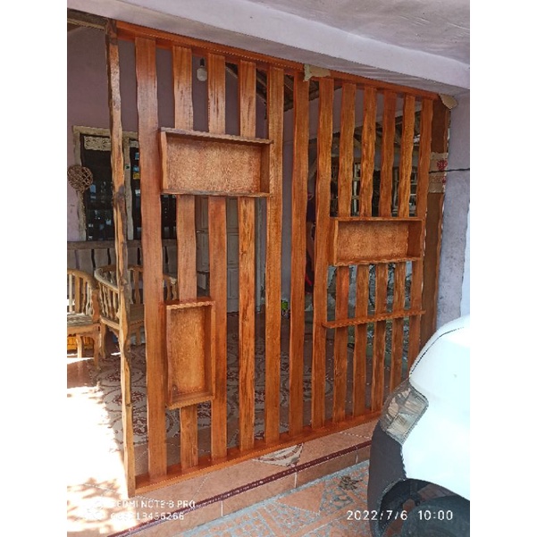 Jual partisi sekat ruangan kayu solid | Shopee Indonesia