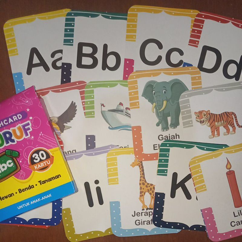 Jual PAUD ,,FLASH CARD, kartu angka, kartu huruf hijaiyah,kartu huruf ...