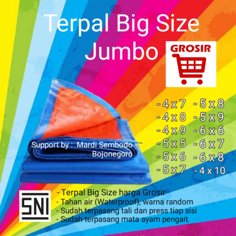 Jual Terpal Big Size jumbo SNI a8 A12 A15 besar 6x8 5x6 4x8 4x7 5x8 ...