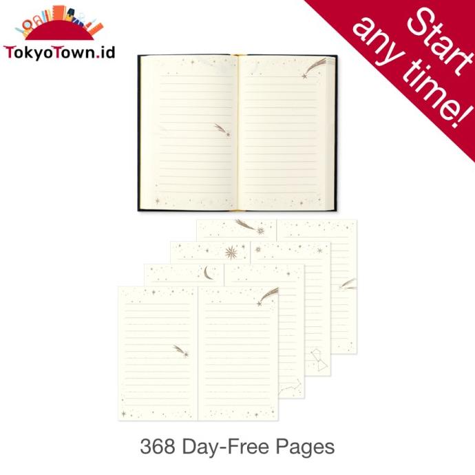 Jual Midory Diary Moon and Stars # notebook, journal | Shopee Indonesia