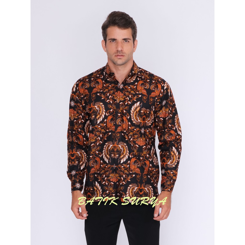 Jual BATIK SURYA KEMEJA BATIK PRIA BATIK BATU RADEN LENGAN PANJANG ...
