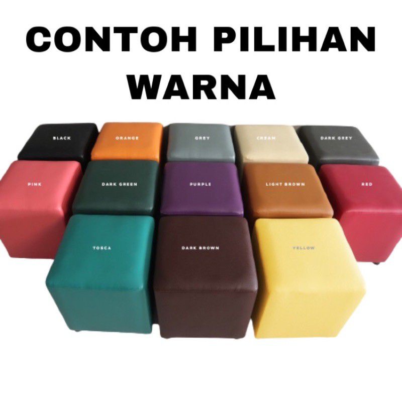Jual Sofa Puff Kursi Stool Sofa Tamu Minimalis Model Kancing Sofa Kotak ...