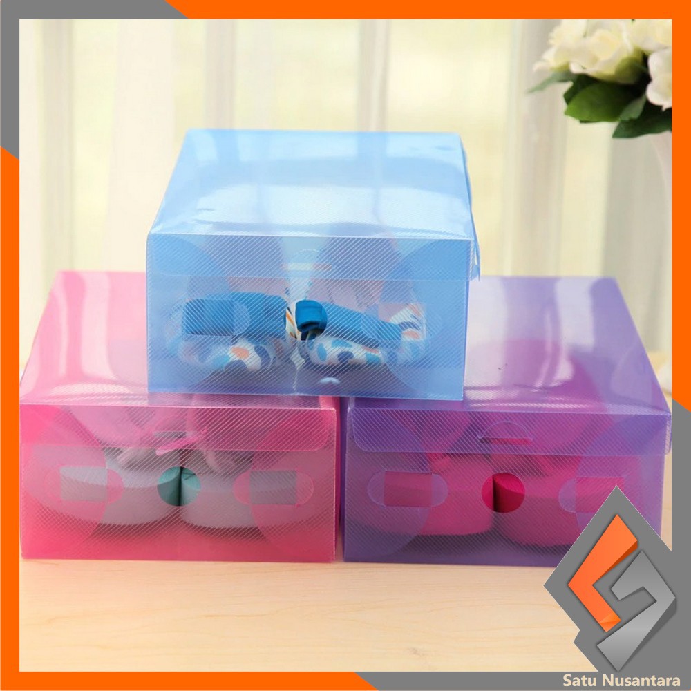 Jual SN-C157 Kotak Sepatu Tebal Shoes Box Sepatu Transparan Kotak Rak ...