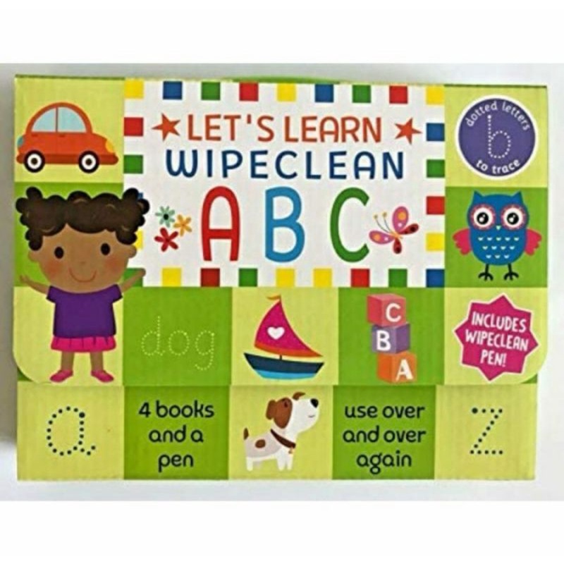 Jual Buku Aktivitas Boxset Let's Learn Wipe Clean ABC isi 4 Buku dan ...