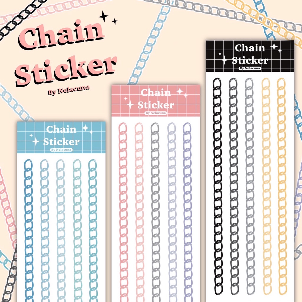 Jual Sticker Chain / Rantai Deco Journal Bujo Diary Cute Aesthetic Cute ...