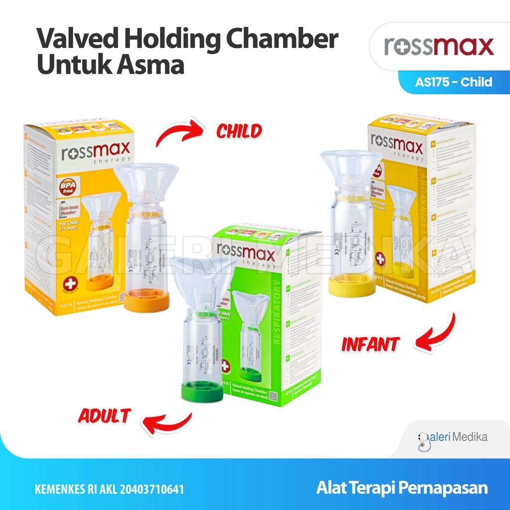 Jual Rossmax Aerospacer AS-175 (Valved Holding Chamber) - Wadah ...