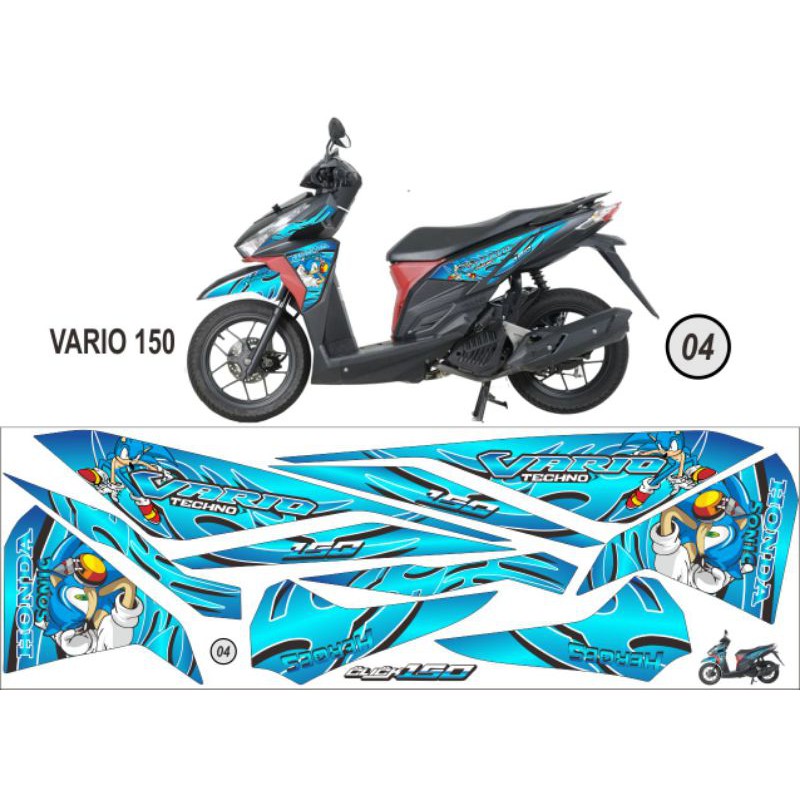 Jual striping vario led 150 2016 - 2017 / decal vario / sticker honda vario | Shopee Indonesia