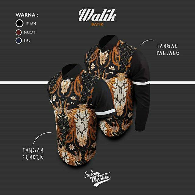 Jual KEMEJA BATIK WALIK BLACK - LENGAN PANJANG & PENDEK - SABANG TO ...
