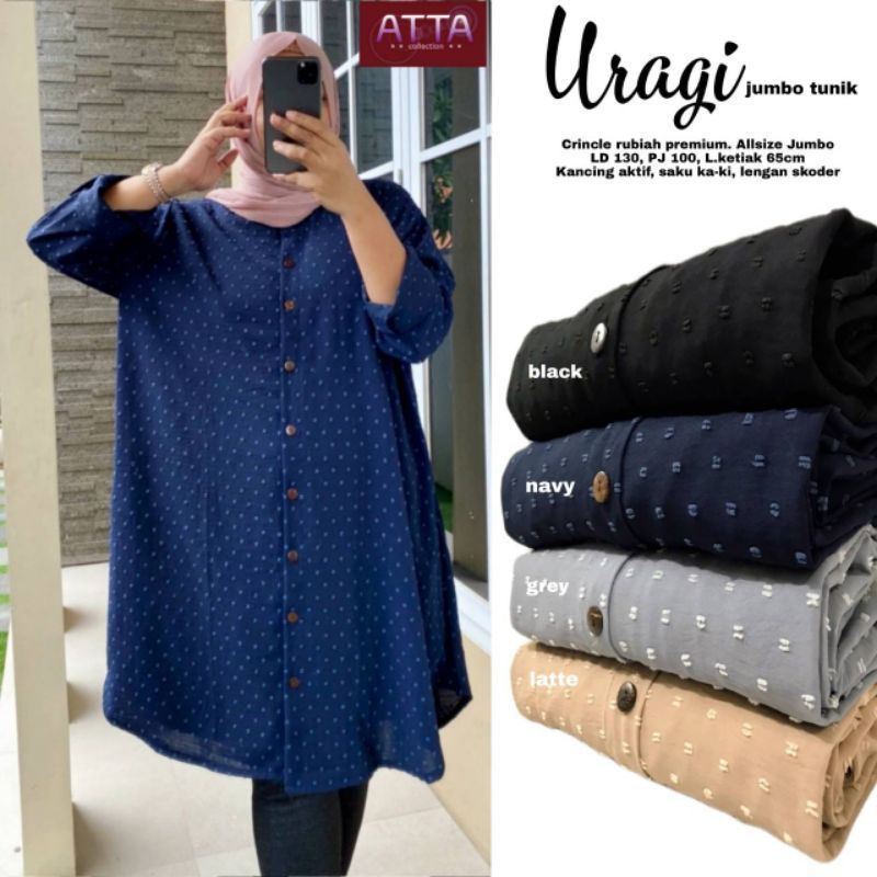 Jual Tunik jumbo Uragigiri Busui Rempel | Shopee Indonesia