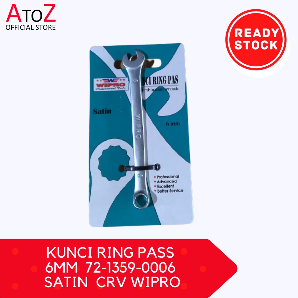 Jual KUNCI RING PASS 6MM 72-1359-0006 SATIN CRV WIPRO | Shopee Indonesia