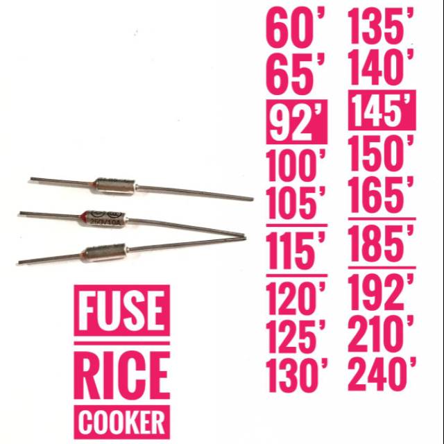 Jual Thermo fuse rice cooker Thermofuse | Fuse Magic com | sekring ...