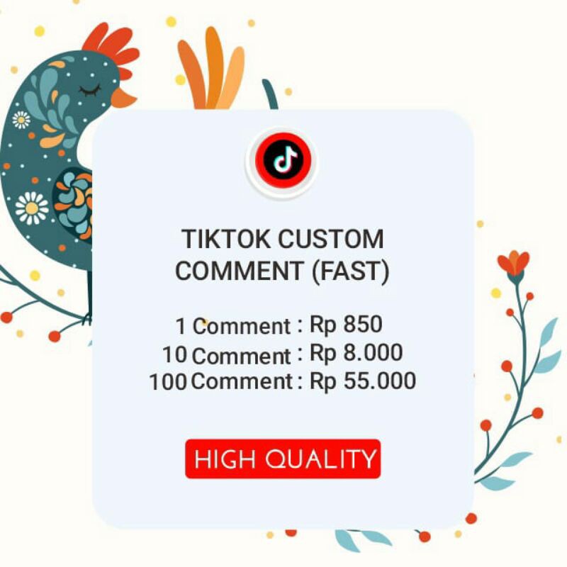 Jual TIKTOK COMMENT CUSTOM TERMURAH | Shopee Indonesia