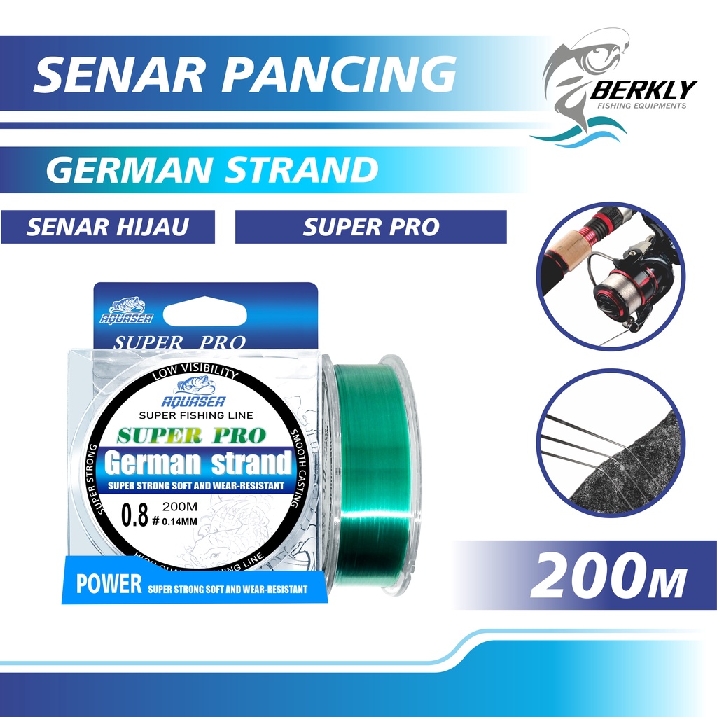 Jual BERKLY Tali Pancing Germany Fishing Line 200m Senar Pancing ...
