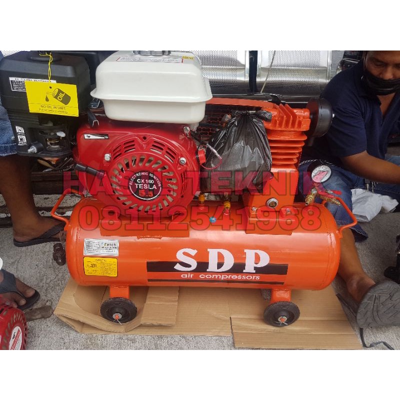 Jual Kompresor 1/4 HP PK 30 Liter SDP + Engine Bensin CX 160 Rakit ...