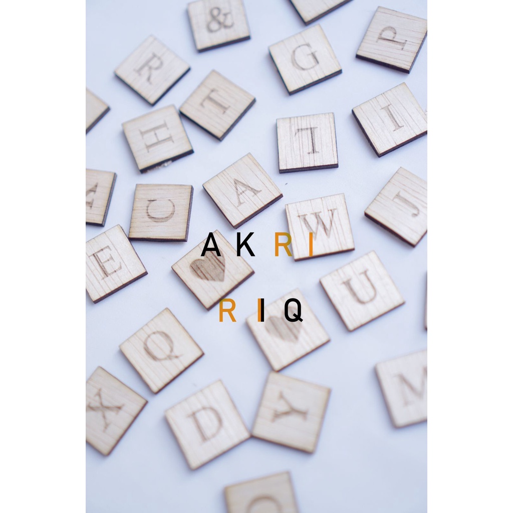 Jual INITIAL INISIAL ABJAD A-Z laser cutting huruf A--Z mahar kotak ...