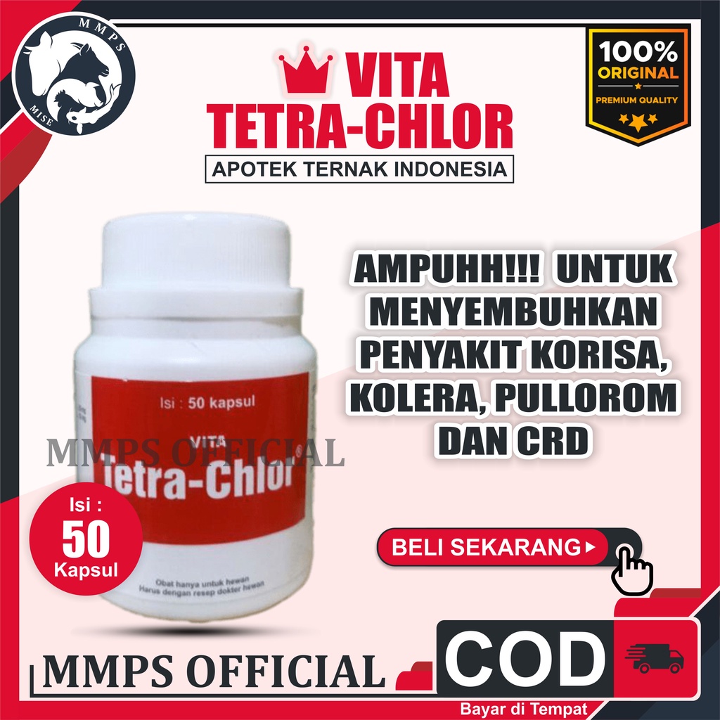 Jual VITA TETRA CHLOR 50 KAPSUL / antibiotik Multivitamin Mineral ...