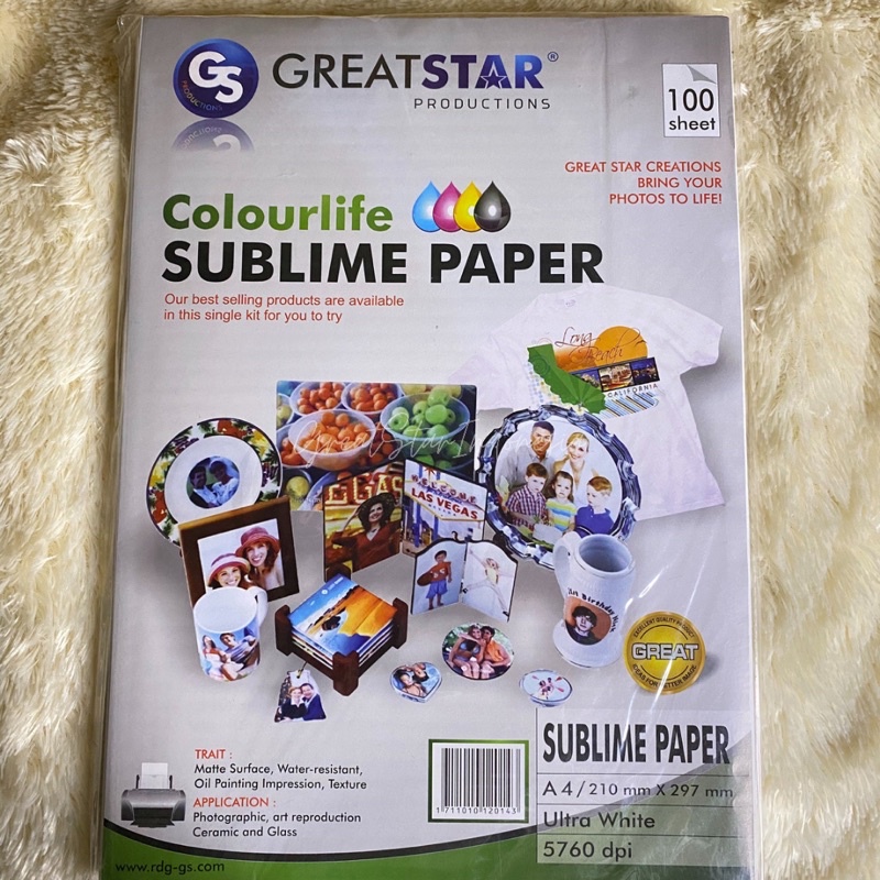 Jual SUBLIME TRANSFER PAPER GREAT STAR A4/100 lembar | Shopee Indonesia