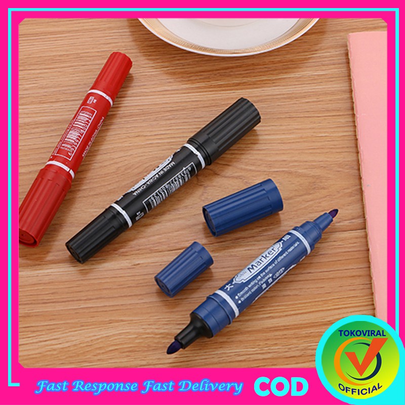 Jual Spidol 2 Ujung / Spidol Permanen / | Shopee Indonesia
