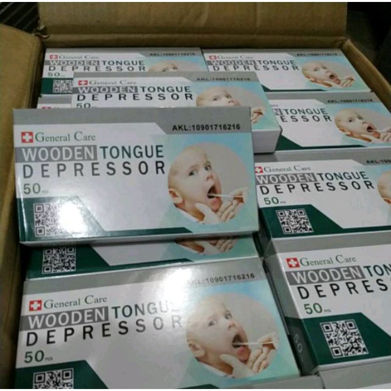 Jual Spatel kayu merk General Care / Tongue spatel / spatel kayu ...