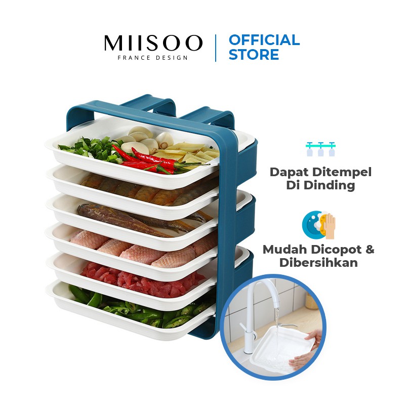 Jual MIISOO Rak Sayur 6 Susun Kitchen Food Rack Rak Dapur | Shopee ...