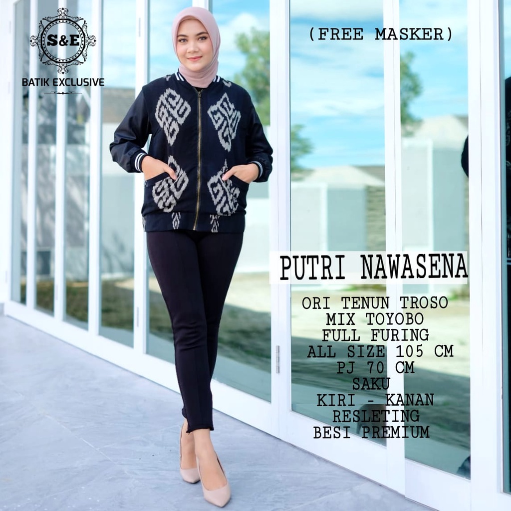 Jual JAKET BATIK WANITA JAKET TENUN TROSO ORI | Shopee Indonesia