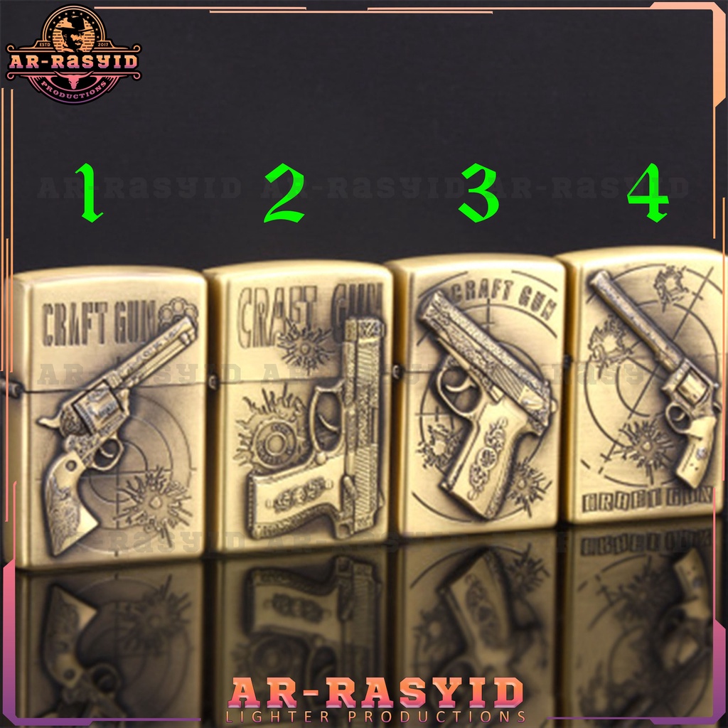 Jual Korek Api Roda Api Minyak Jiantai Motif Pistol Craft Gun JT-6157 ...