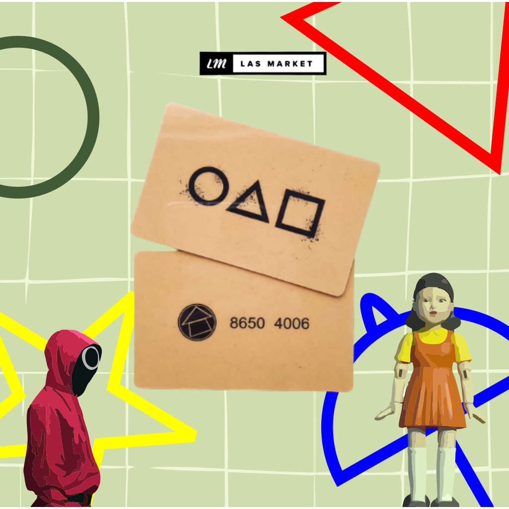 Jual SQUID GAME CARD | KARTU SQUID GAME INVITATION PLASTIK PVC FANKIT ...