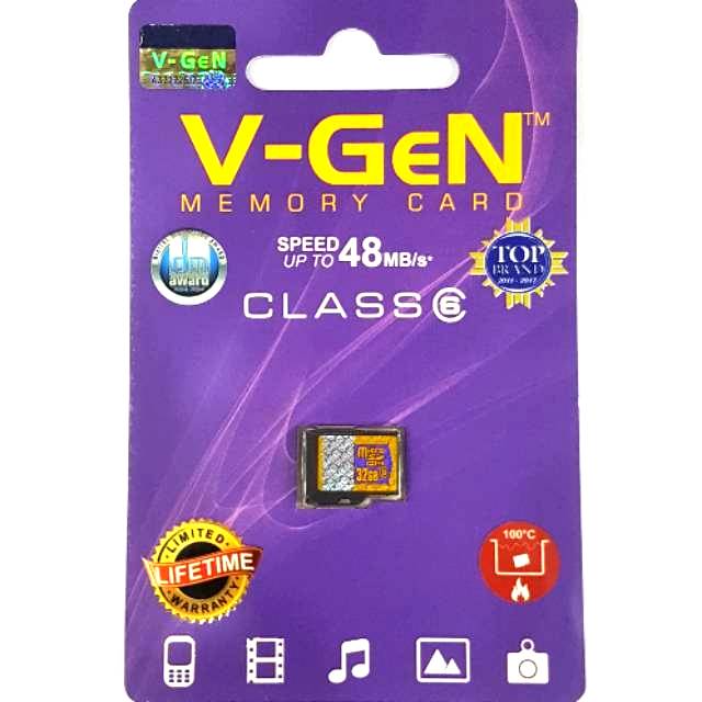 Jual Memori Micro SD V-Gen 32 GB Memory Card 32gb Class 6 Vgen Original ...