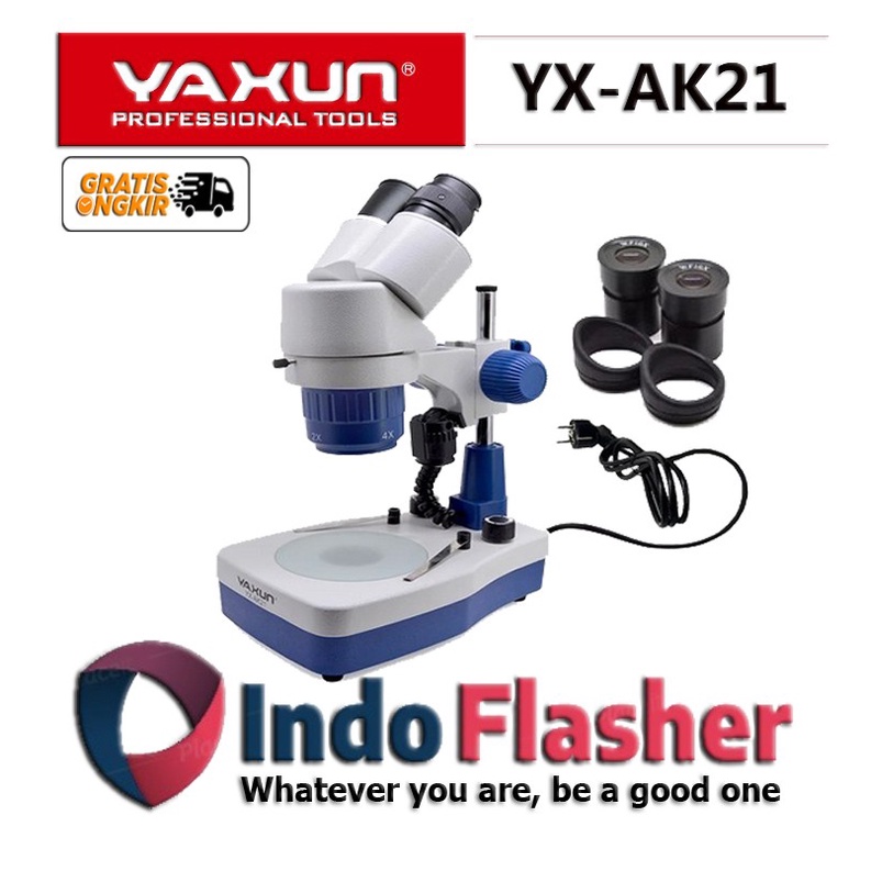 Jual Yaxun AK21 Microscope Trinocular Microscope Digital Microscope HP | Shopee Indonesia