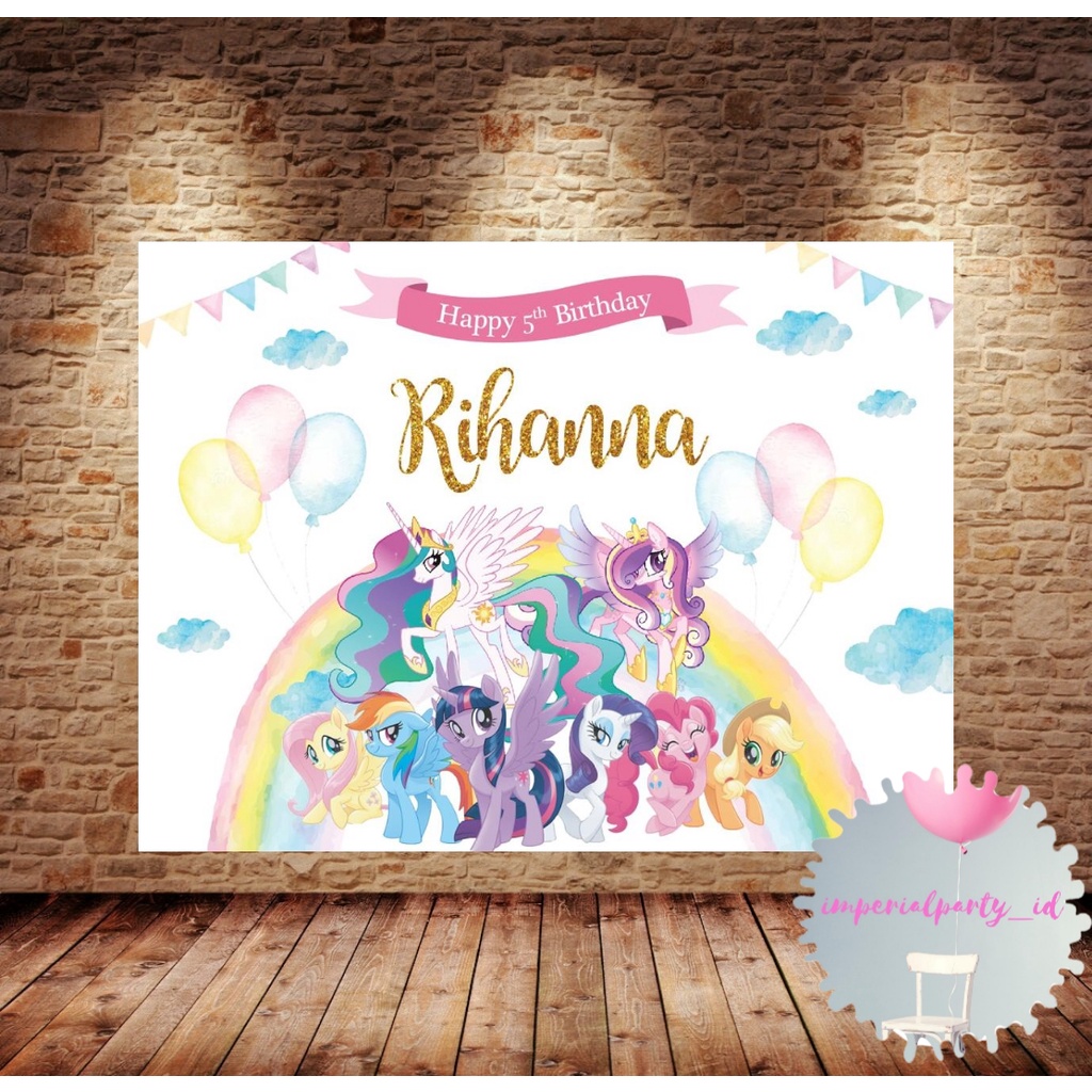Jual Custom Backdrop Banner Spanduk Happy Birthday My Little Pony ...