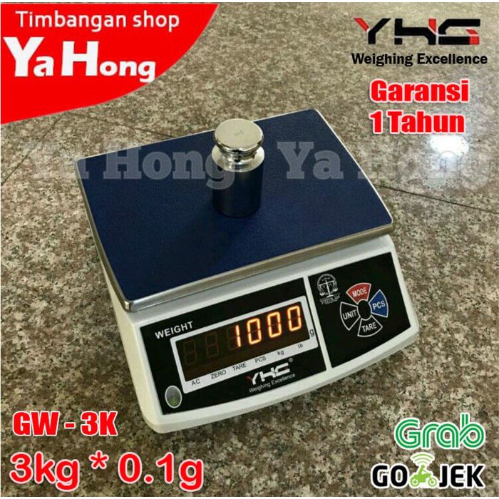 Jual Timbangan Meja Digital Timbangan Barang Dapur Kue YHG GW-3K 3kg 0.1g | Shopee Indonesia