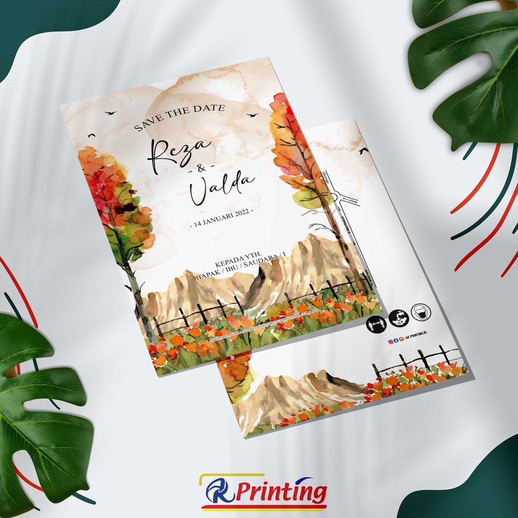Jual Undangan Pernikahan Murah unik elegan Rustik Rustic Bunga COD ...