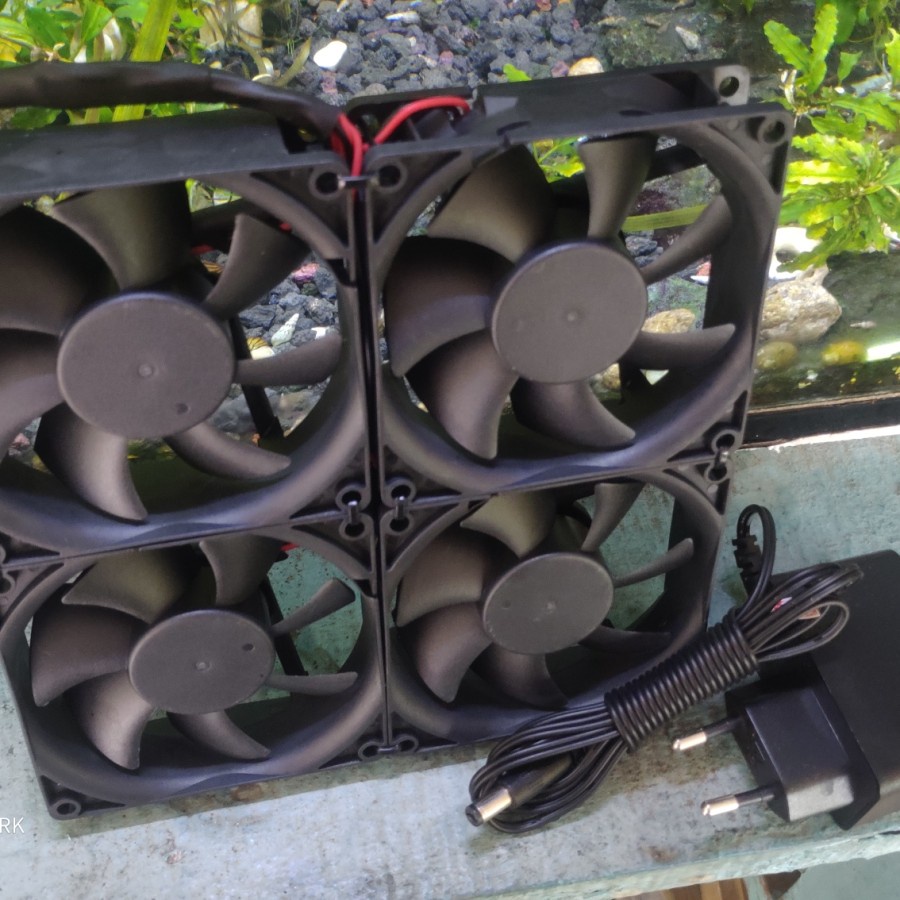 Jual Fan aquascape 4 Fan Kotak 2x2 4 kipas aquarium kipas air laut ...