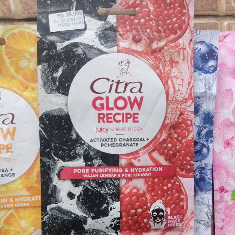 Jual Citra Glow Recipe Juicy Sheet Mask Activated Charcoal ...