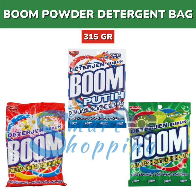 Jual BOOM POWDER DETERGENT BAG 315 GR / DETERGENT BUBUK | Shopee Indonesia