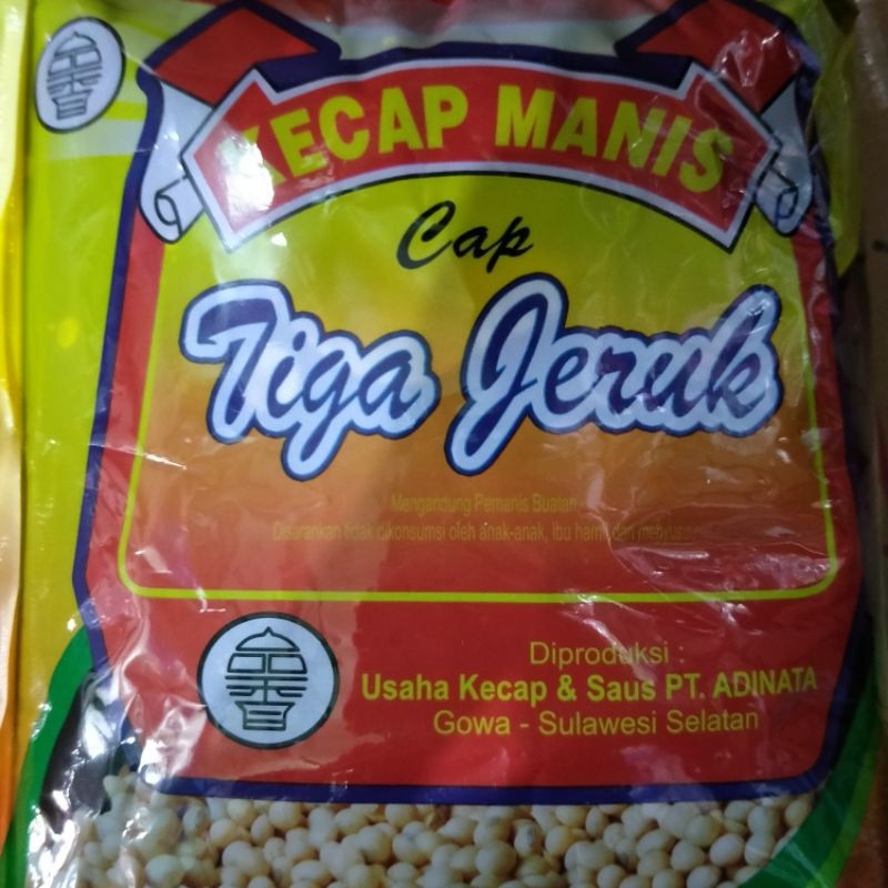 Jual Kecap Manis Cap Tiga Jeruk Adinata 620 gram | Shopee Indonesia