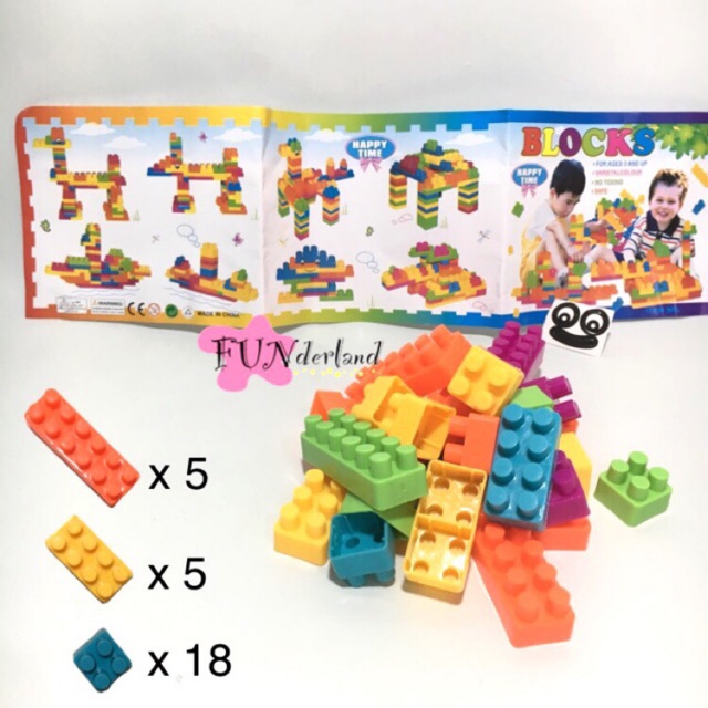 Jual Blocks 28pcs 2cm warna-warni, Mainan Puzzle Lego Bricks Balok ...