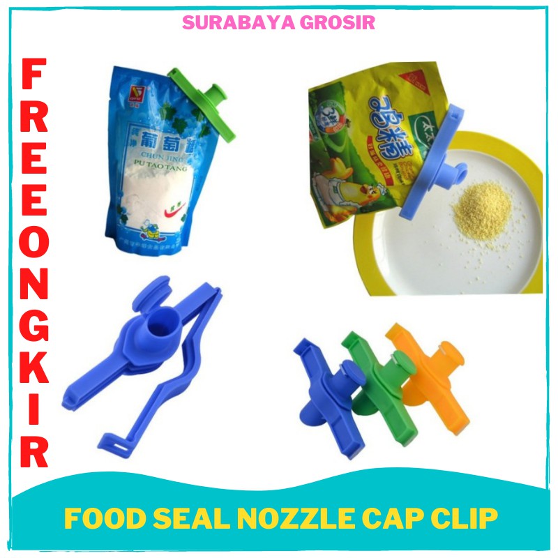 Jual Food Seal Nozzle Cap Clip Penjepit Capit Sealer Makanan Snack ...