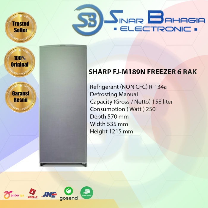 Jual SHARP FJ-M189N FREEZER 6 RAK (NEW) (KHUSUS BANDUNG) | Shopee Indonesia