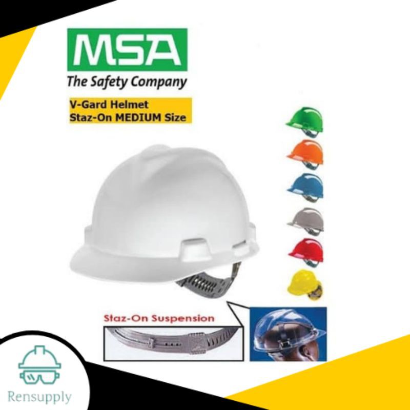 Jual Safety Helmet/Helm Proyek MSA Lokal Inner Biasa/Staz On | Shopee ...