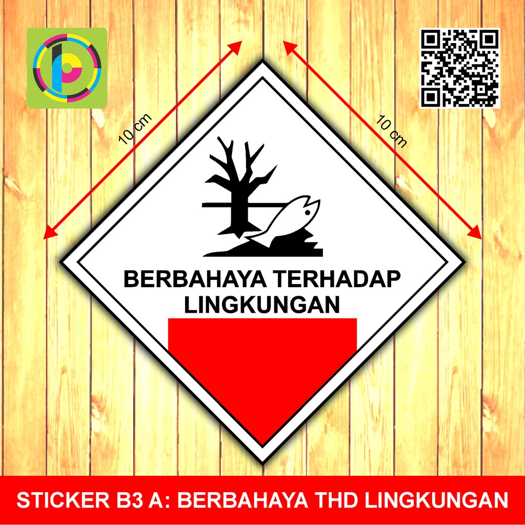 Jual Sticker Limbah B3 - Berbahaya Terhadap Lingkungan [size 10 cm ...