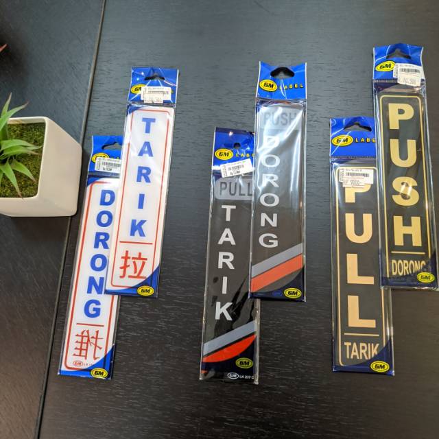 Jual Sign Board Acrylic Label Tarik/Dorong GM,Open Close GM | Shopee ...