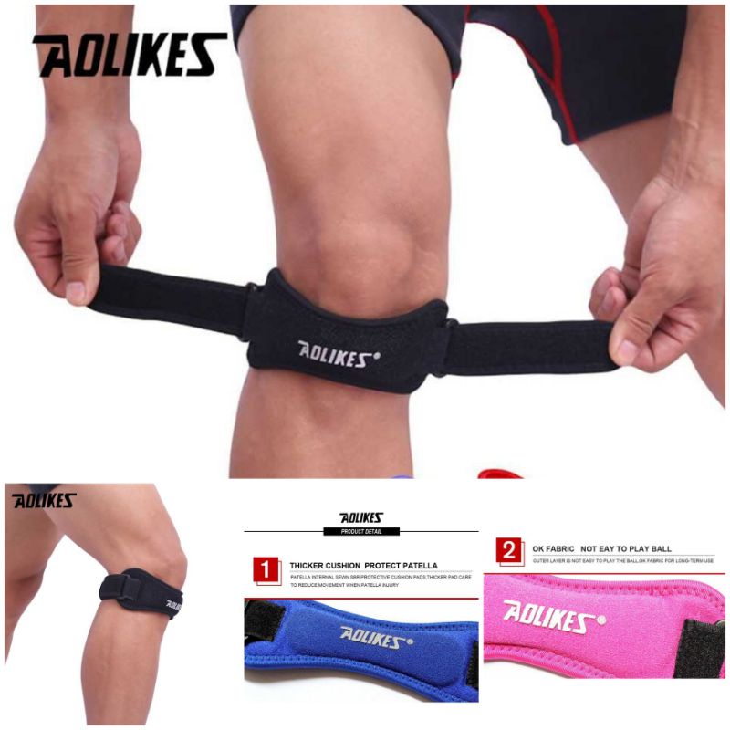 Jual AOLIKES Pelindung Lutut Olahraga Knee Support Brace Wrap - A-7919 ...