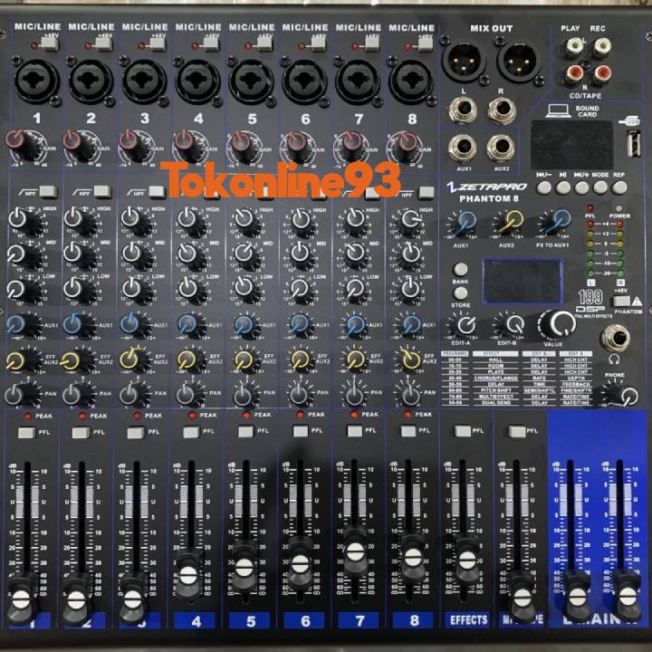 Jual Mixer Zetapro Phantom 8 Phantom-8 Phantom8 USB Recording Orignal ...